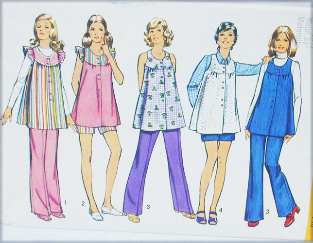 Simplicity 5421 maternity pattern size 6 bust 30 1/2 vintage top pants
