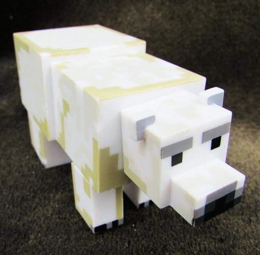 Minecraft Lego polar bear animal figure 3 1/2" long