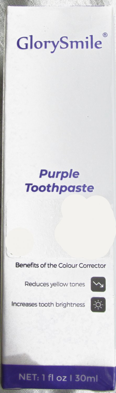 Glory Smile purple toothpaste 1 oz 30 ml sealed box reduces yellow ...
