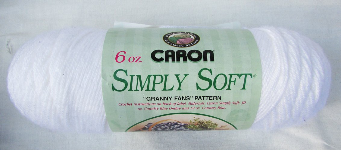 Caron Simply Soft White 9701 skein 6 ounce