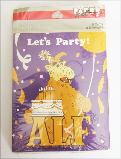 Alf vintage party invitations Birthday alien