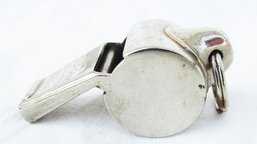 Acme Thunderer Whistle made England with ball silver tone