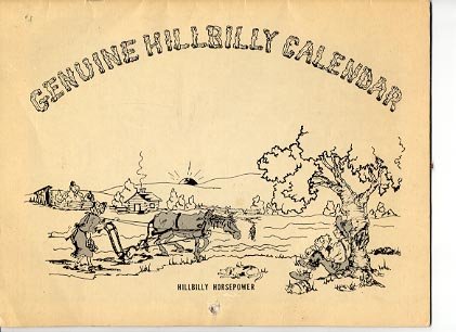 1985 Genuine Hillbilly calendar