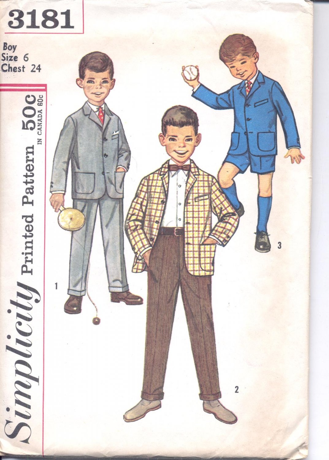 Simplicity pattern 3181 Boys jacket and pants in two lengths.- Size 6