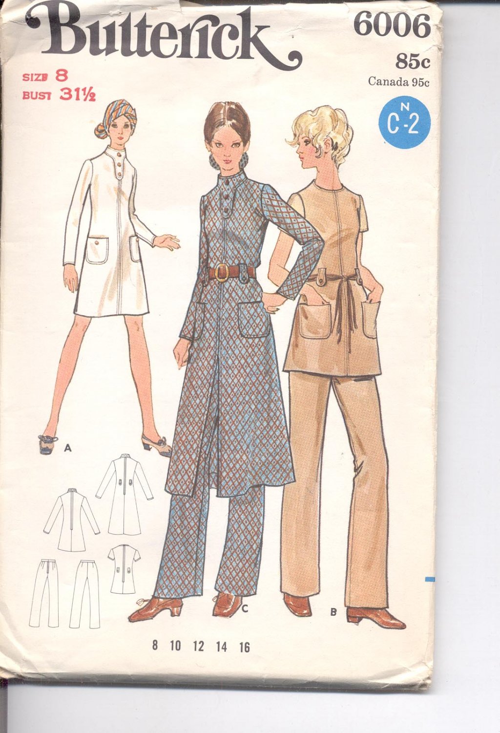 Butterick pattern 6006 Misses Dress and pants - Size 8
