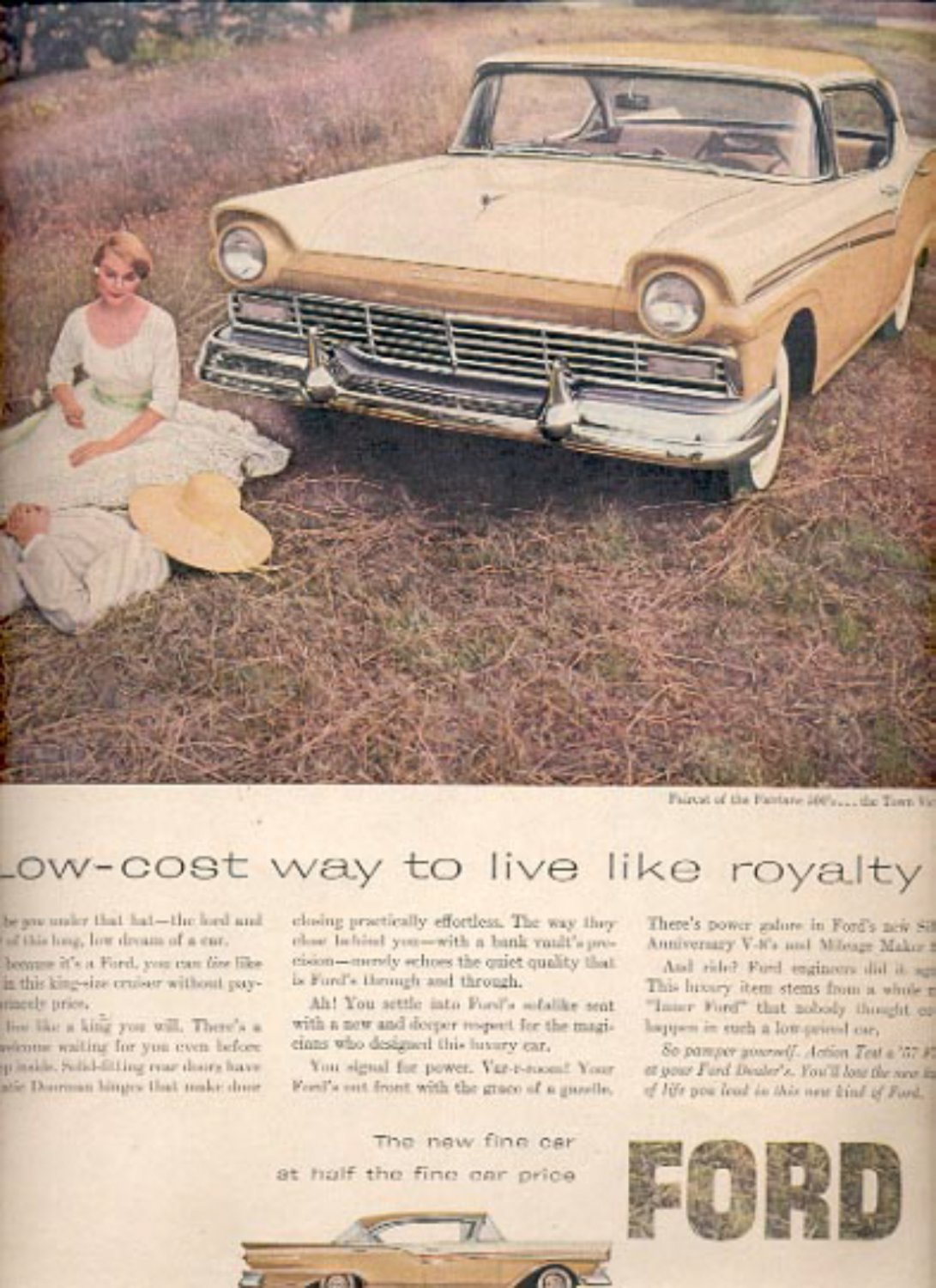 1957 Ford Fairlane 500- The Town Victoria magazine ad (# 4656)