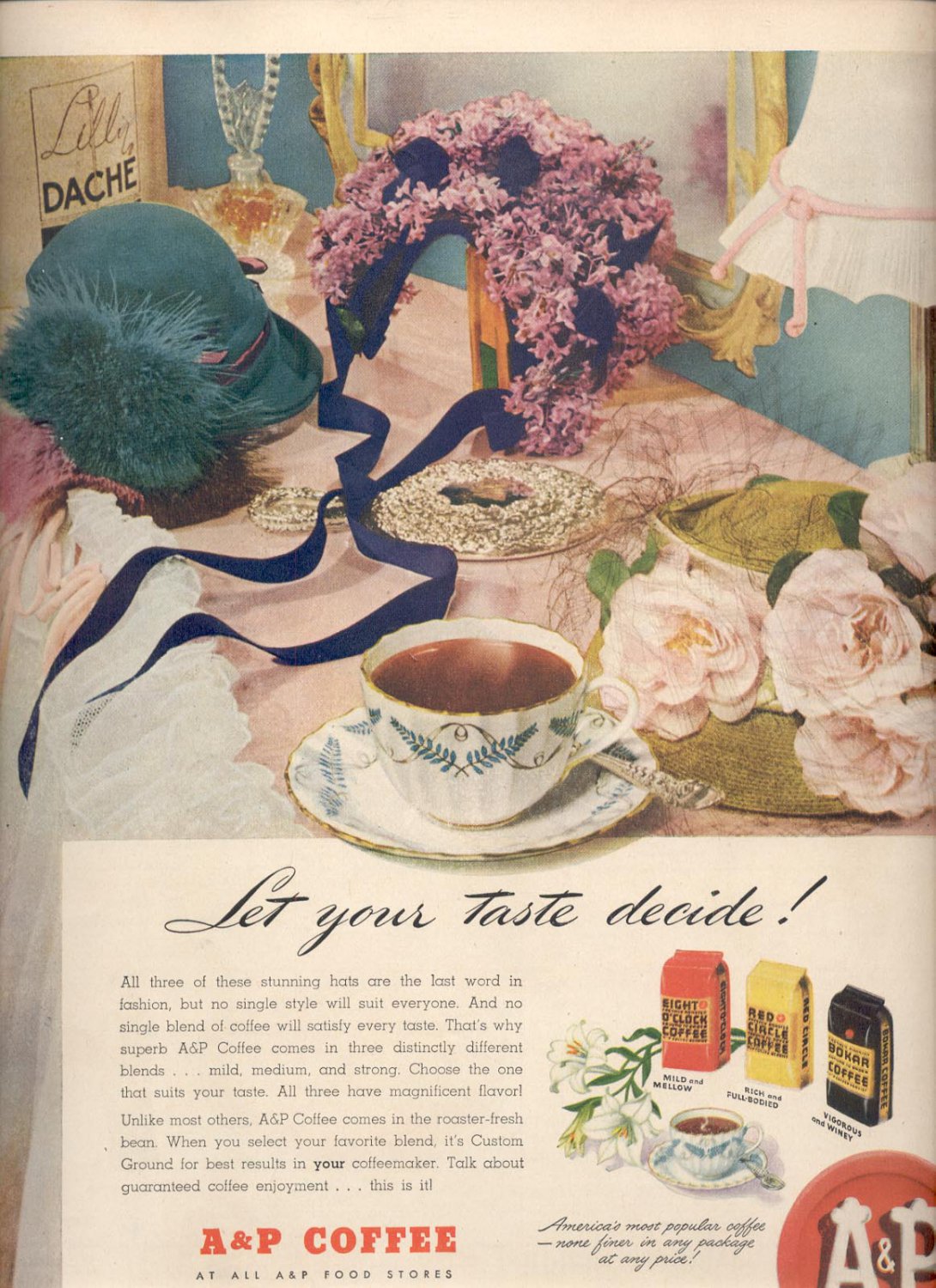 April 7, 1947 A & P Coffee magazine ad (#6417)