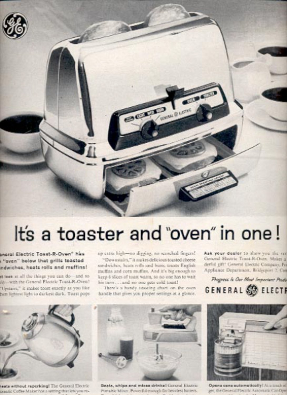 1960 General Electric Toast-R-Oven and other small appliances magazine ...
