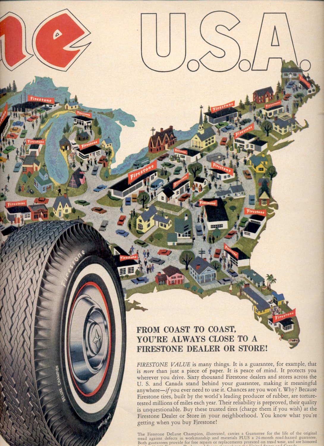 1962 Firestone Tires magazine ad ( # 1480)