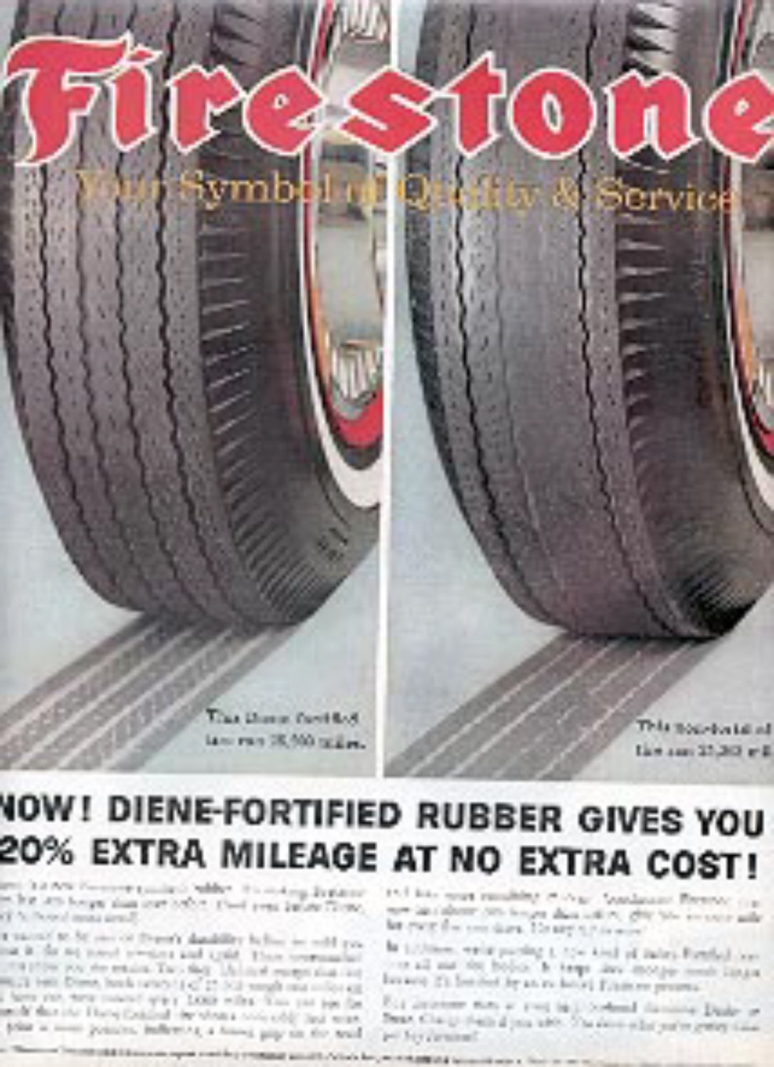 1962 Firestone Tires magazine ad ( # 2128)
