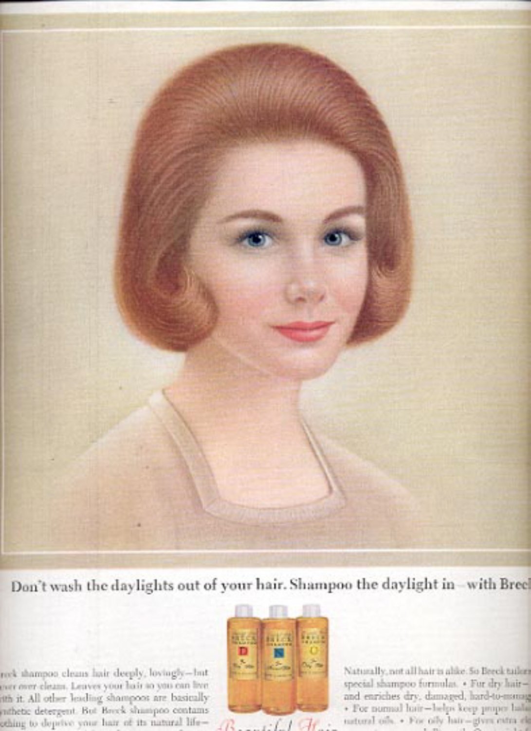1964 Breck Shampoo magazine ad (# 4586)