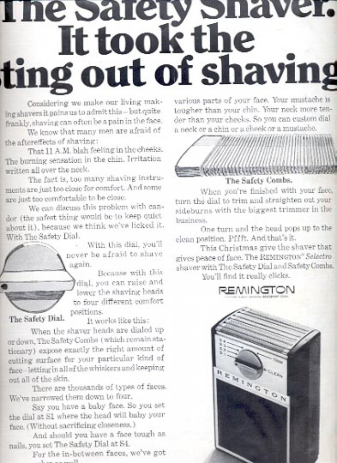 1967 -Remington Electric Shaver magazine ad (#4235)