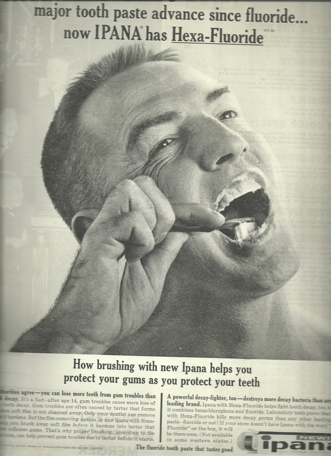 1961 Ipana Toothpaste magazine ad (# 3289)