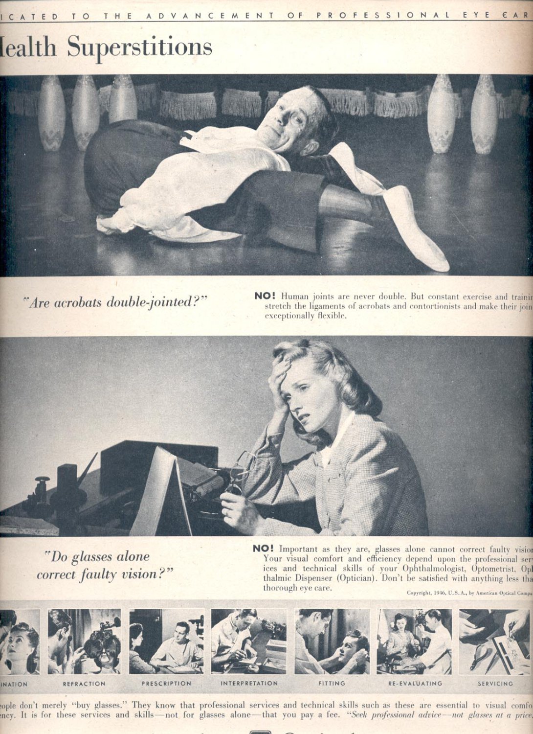 Sept. 2, 1946 American Optical Company magazine ad (#3664)