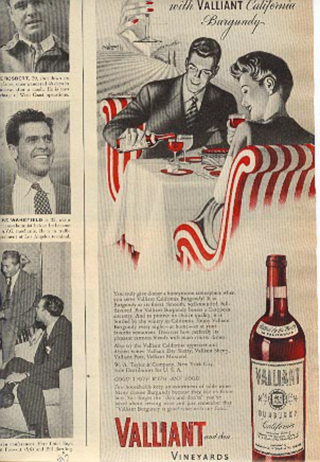 1946 Valiant Burgundy Wine magazine ad (# 1993)