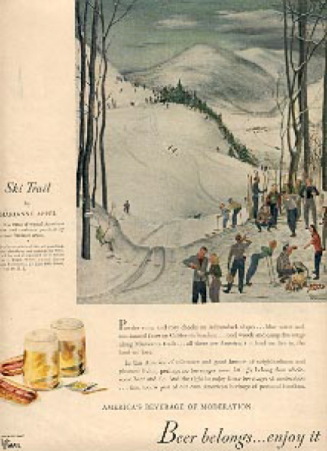 1945 Beer Belongs.. magazine . ad (# 2428)
