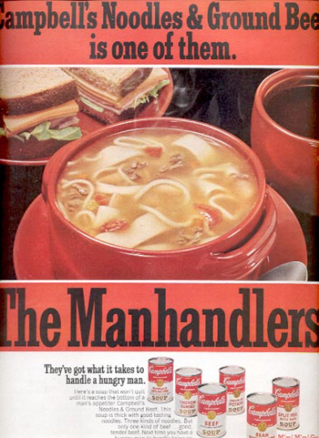 1968 Campbells The Manhandlers Soups magazine ad (# 4570)