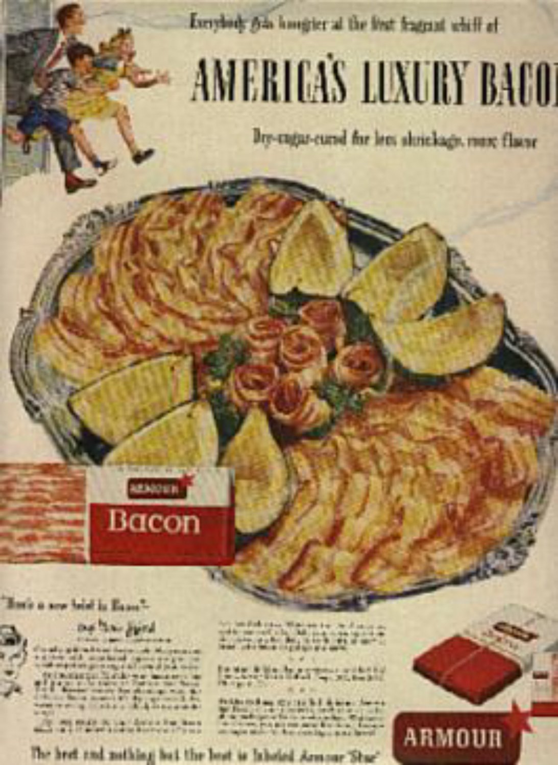 1948 Armour Bacon magazine ad (# 1124)