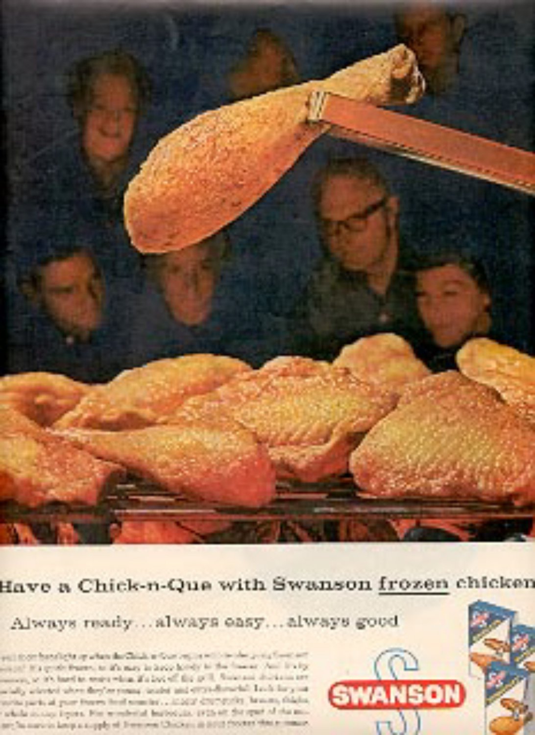 1959 Swanson frozen chicken magazine ad (# 2254)