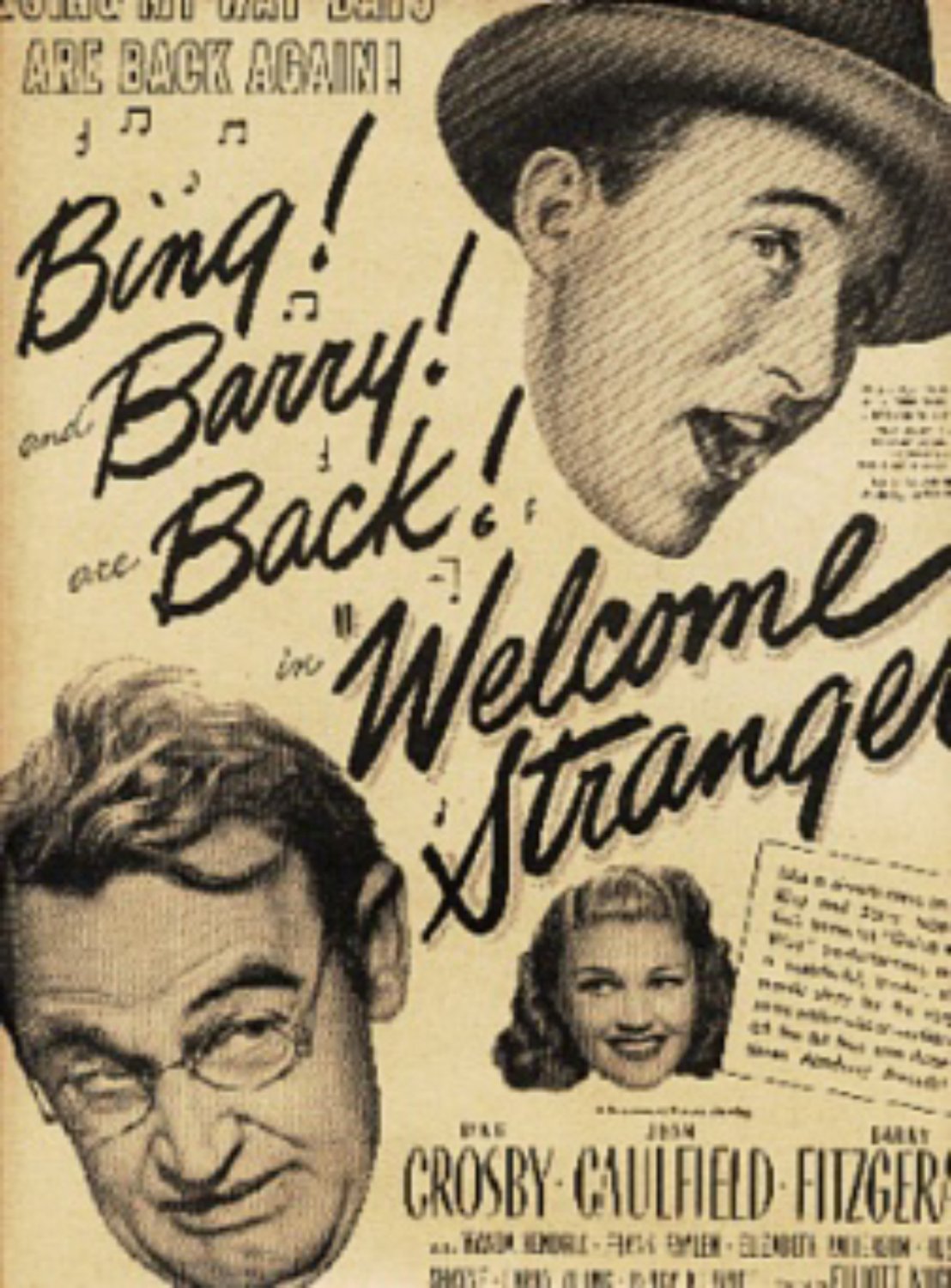 1947 "Welcome Stranger " movie magazine ad (#459)