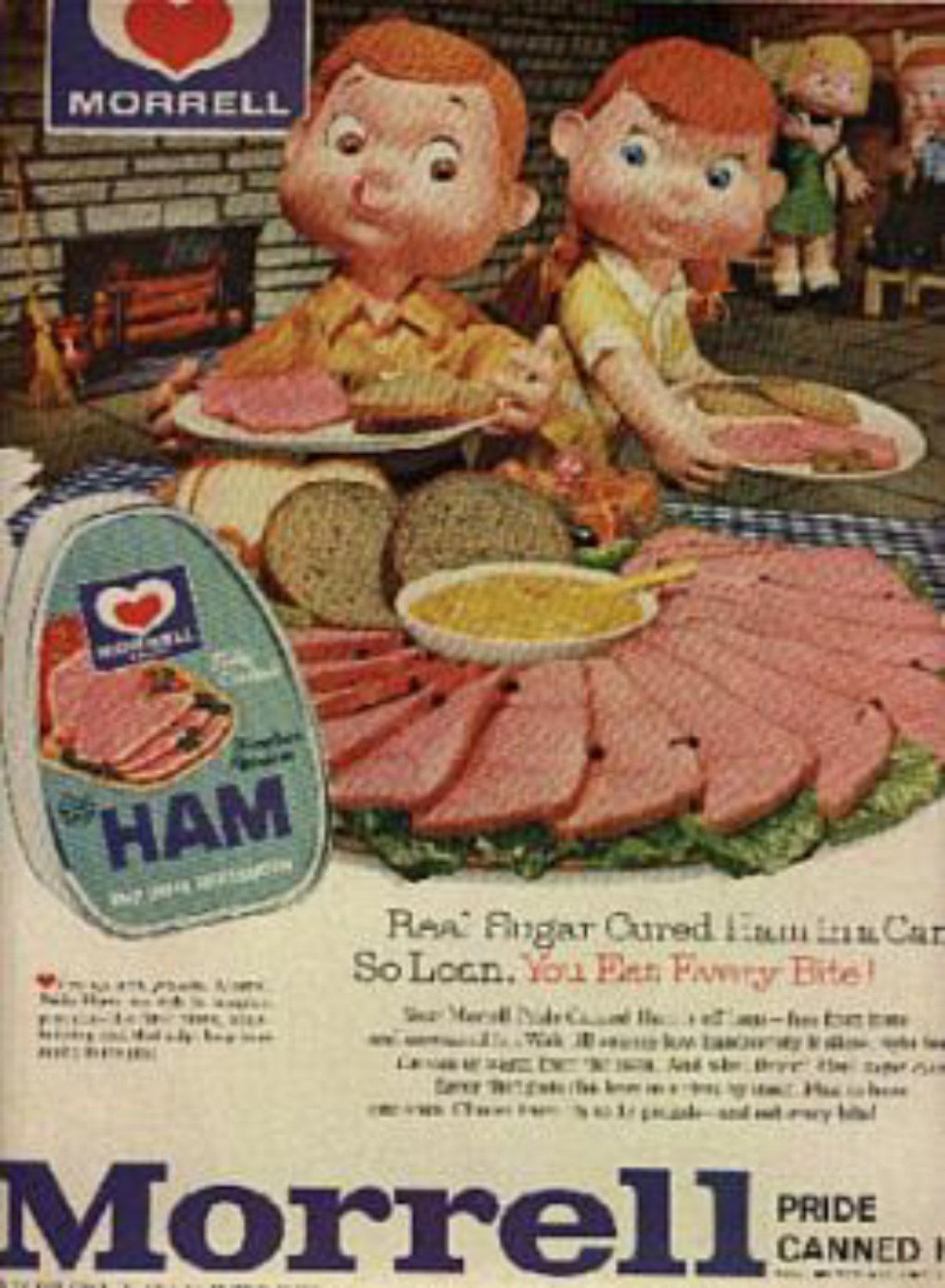 1961 Morrell Pride Canned Ham magazine ad (# 1246)