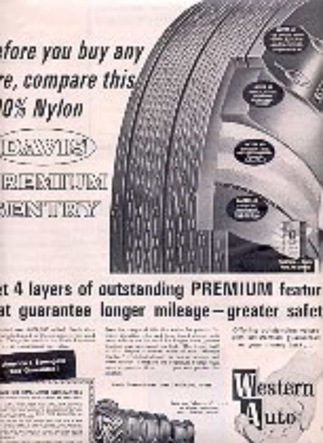 1963 Western Auto Tires magazine ad (# 3042)