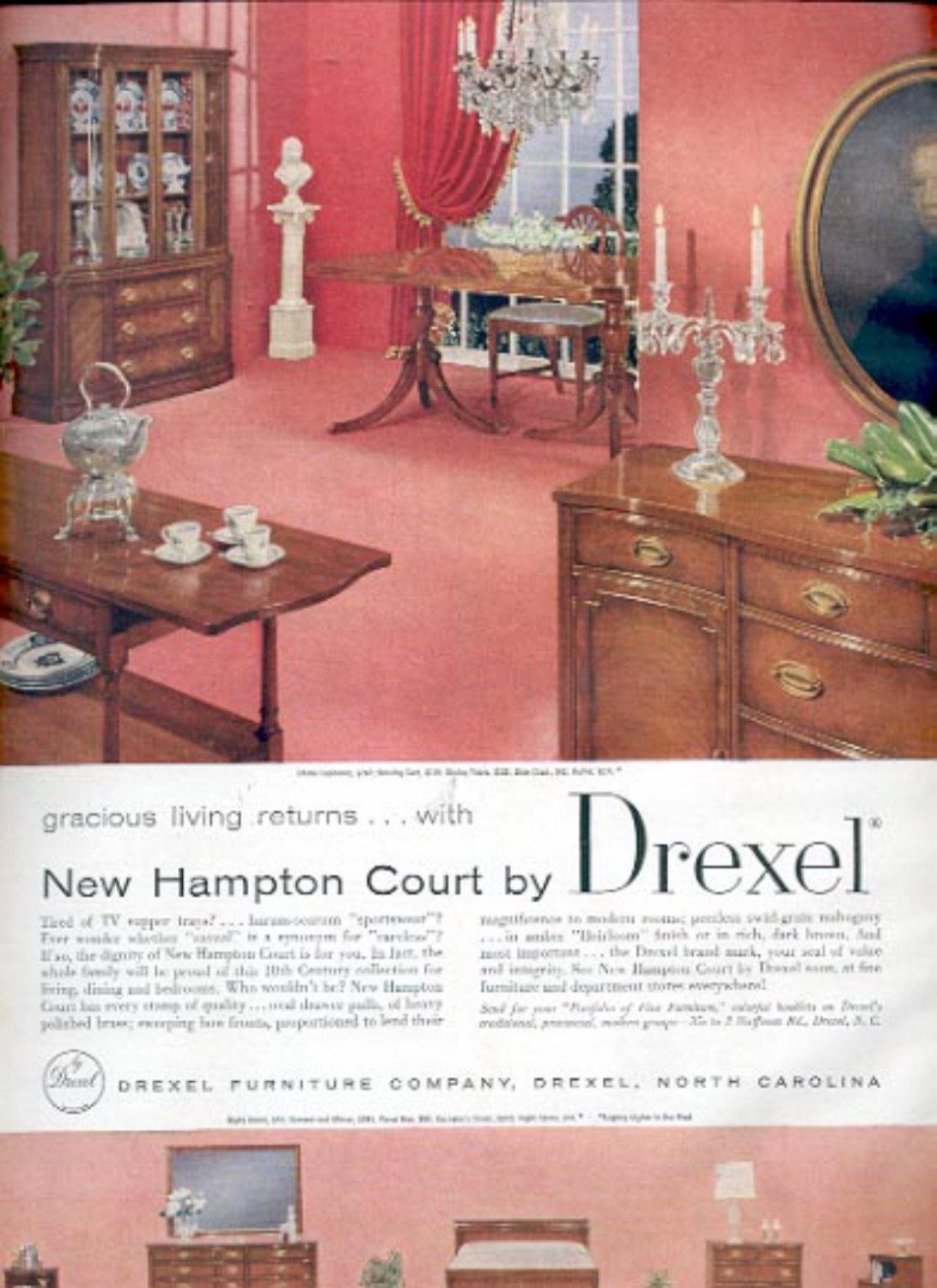1957 Drexel Furniture Company magazine ad (# 4804)