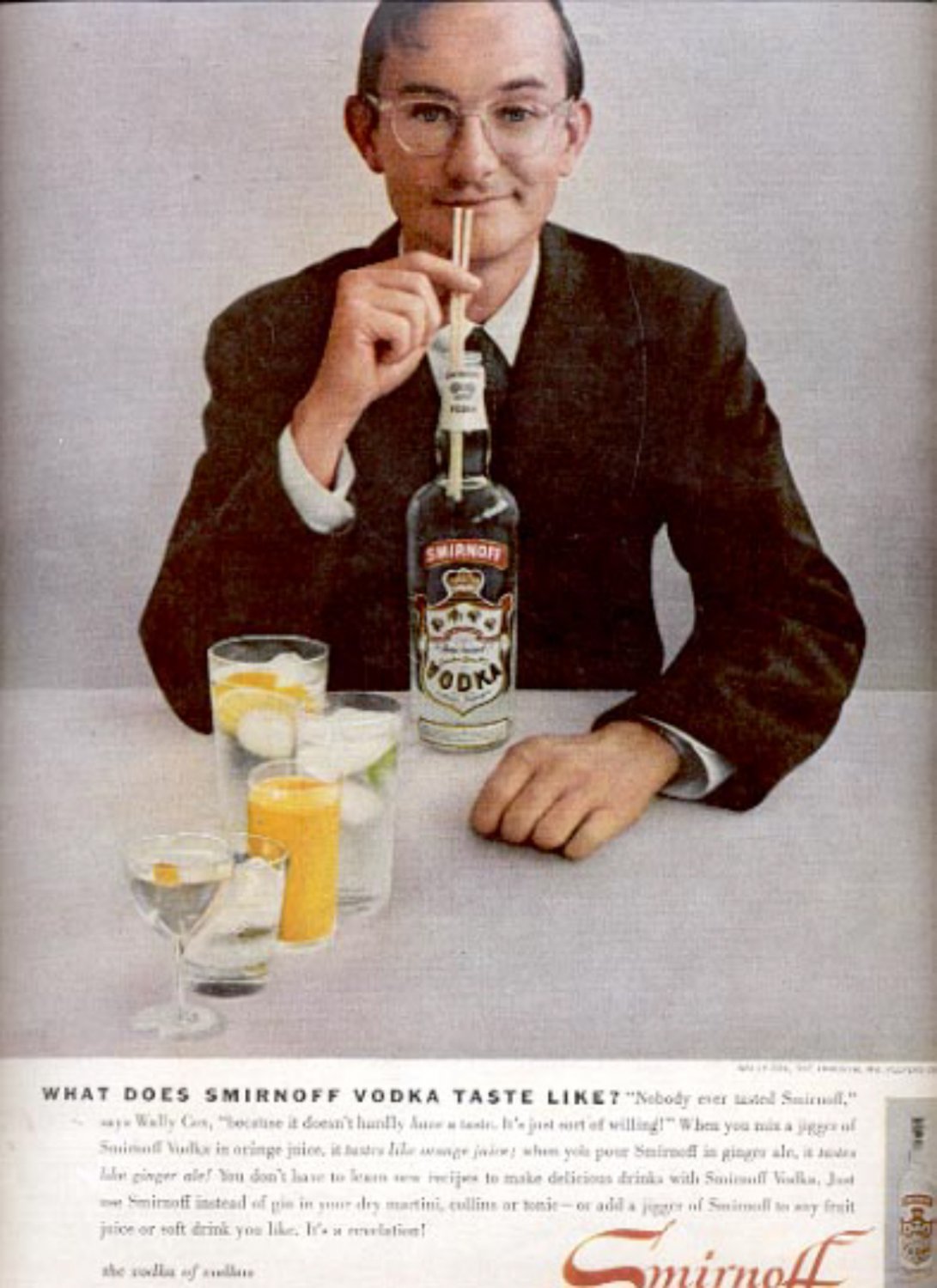 Sept. 9, 1957 Smirnoff Vodka magazine ad (# 4758)