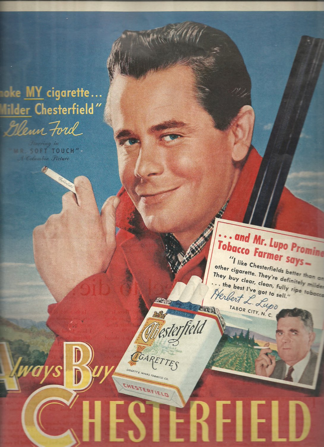 Oct. 1949 Chesterfield Cigarette magazine ad (#2692)