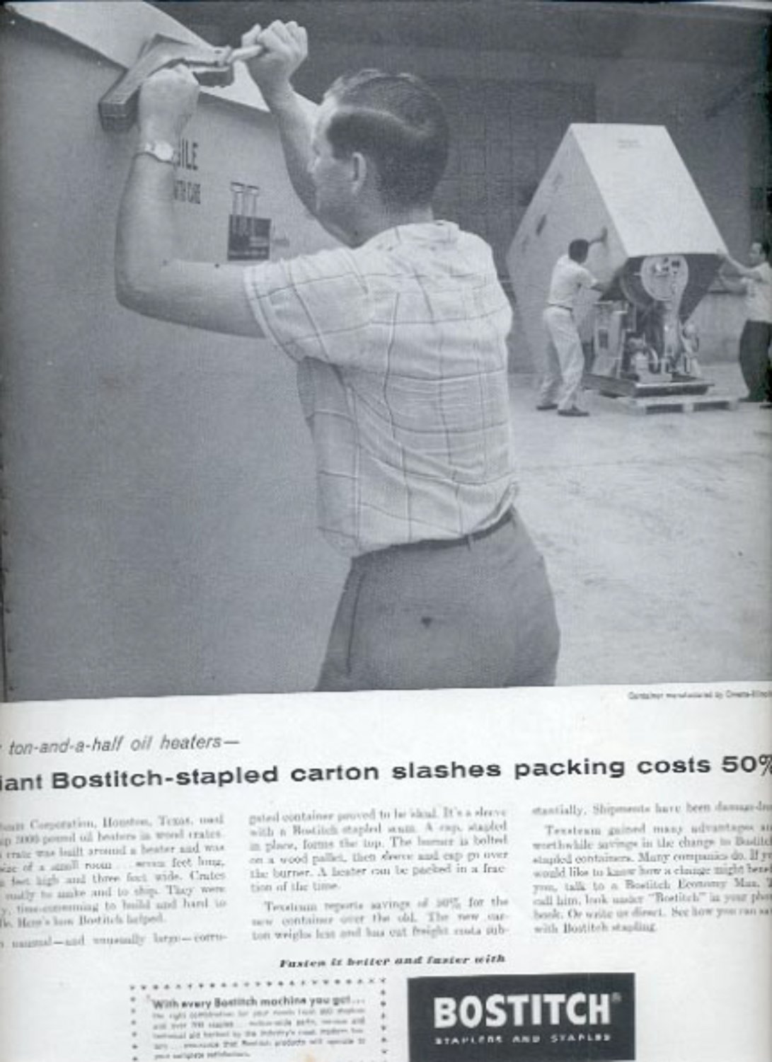 1960 Bostitch Staplers and Staples magazine ad (# 5355)