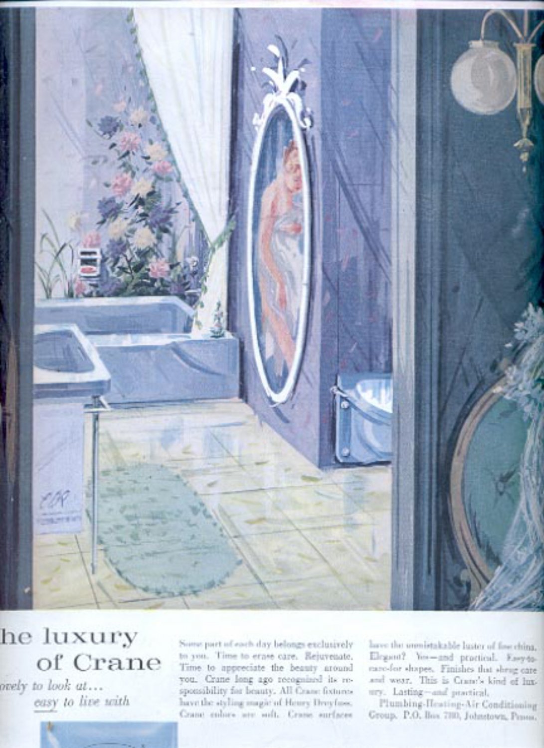 1960 Crane fixtures - the luxury of Crane magazine ad (#5934)