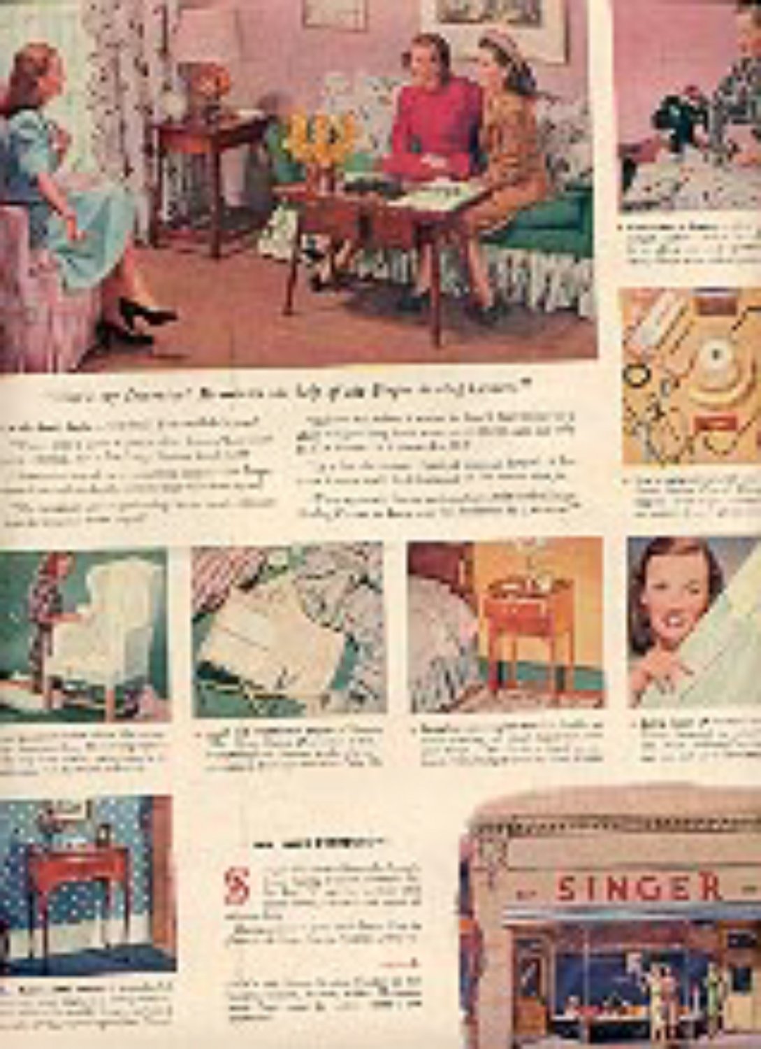 1947 Singer Sewing Centers magazine ad (# 1920)