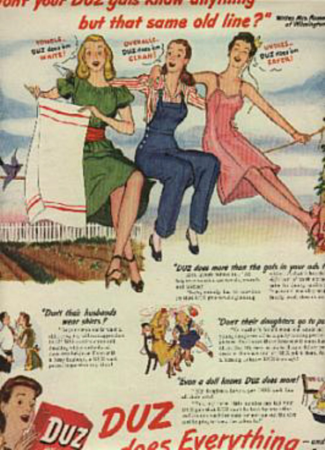 1946 Duz detergent magazine ad ( # 853)