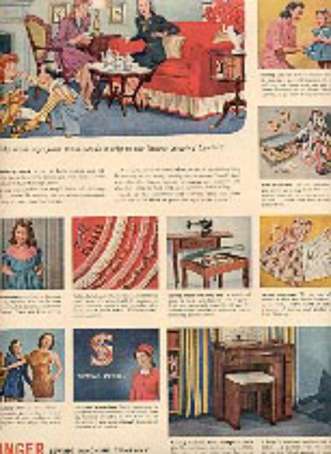 1946 Singer Sewing Machine Company magazine ad (# 1743)