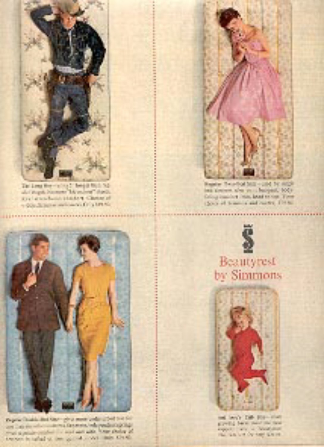 1961 Beautyrest by Simmons magazine ad ( # 2300)