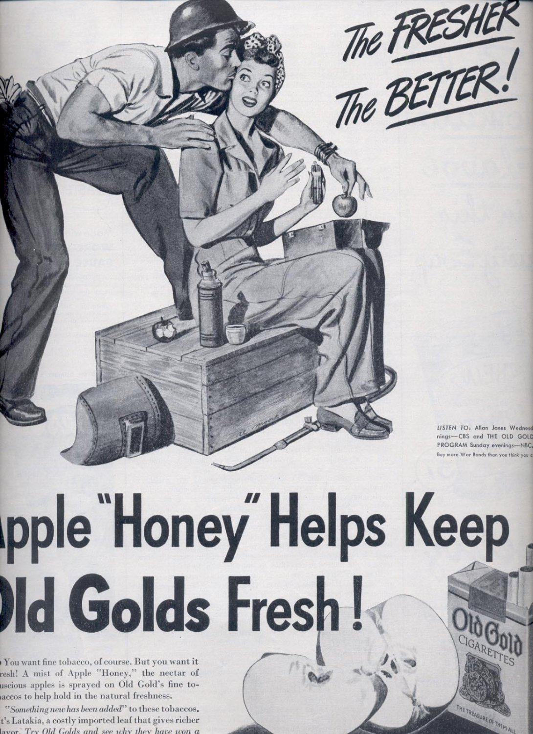 July 24, 1944 Old Gold Cigarettes magazine ad (#3488)