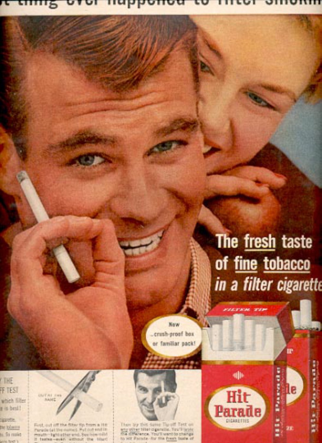 1957 Hit Parade Cigarettes magazine ad (# 4746)