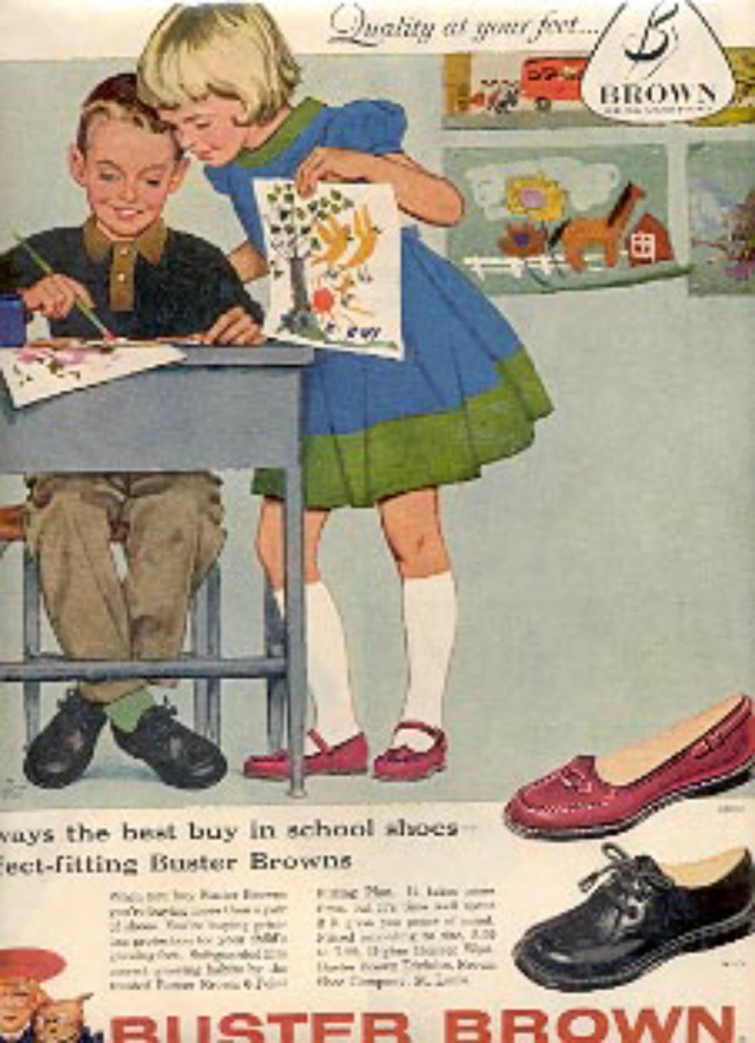 1958 Buster Brown magazine ad (# 2592)