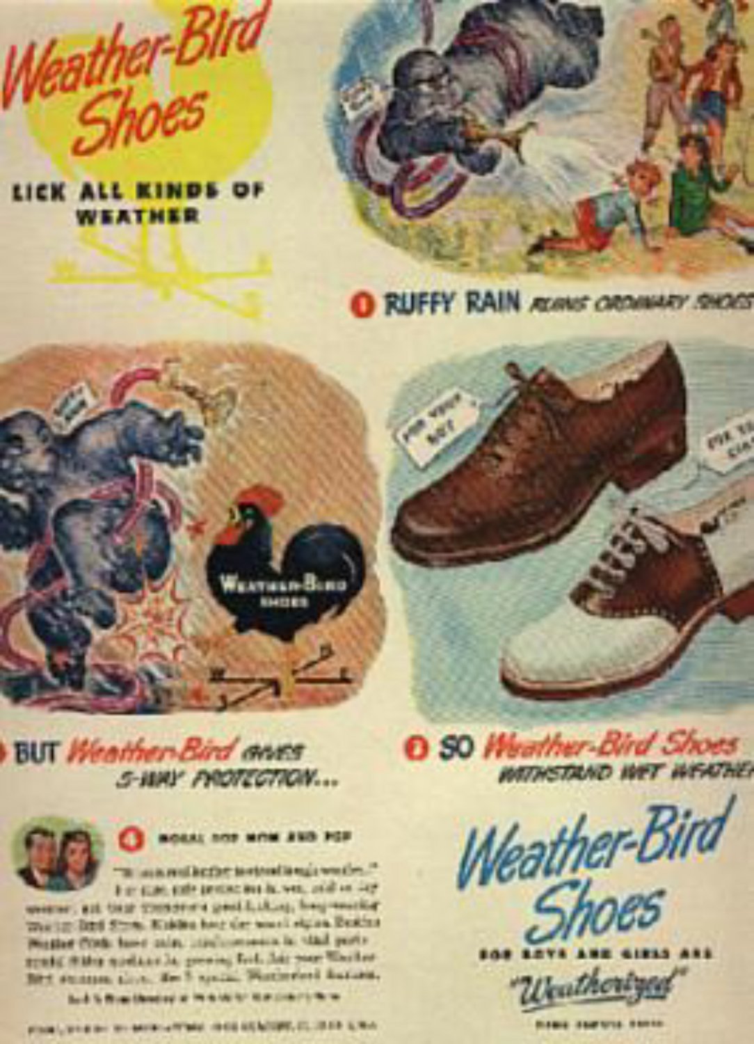 1946 Weather-Bird Shoes magazine ad (#666)