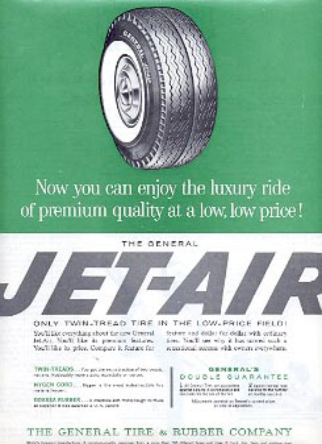 1961 General Jet-Air Tire magazine ad ( # 2532)