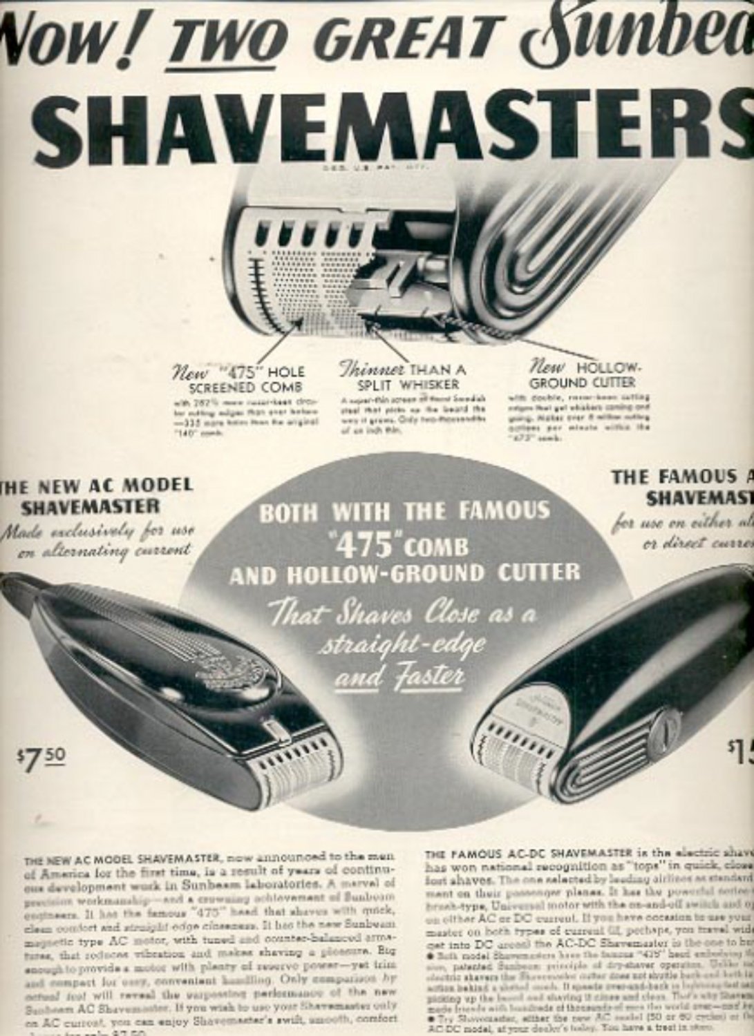 Oct. 30, 1939 Sunbeam Shavemaster magazine ad (#6066)