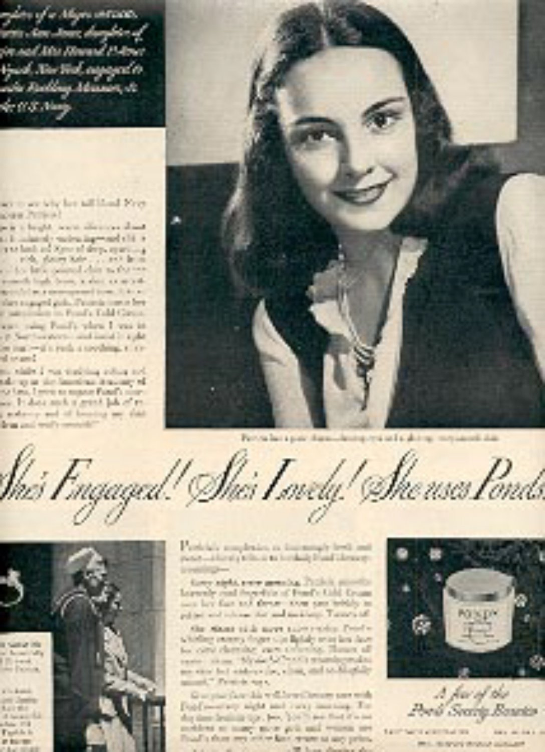 1945 Pond's Cold Cream magazine ad (# 2401)