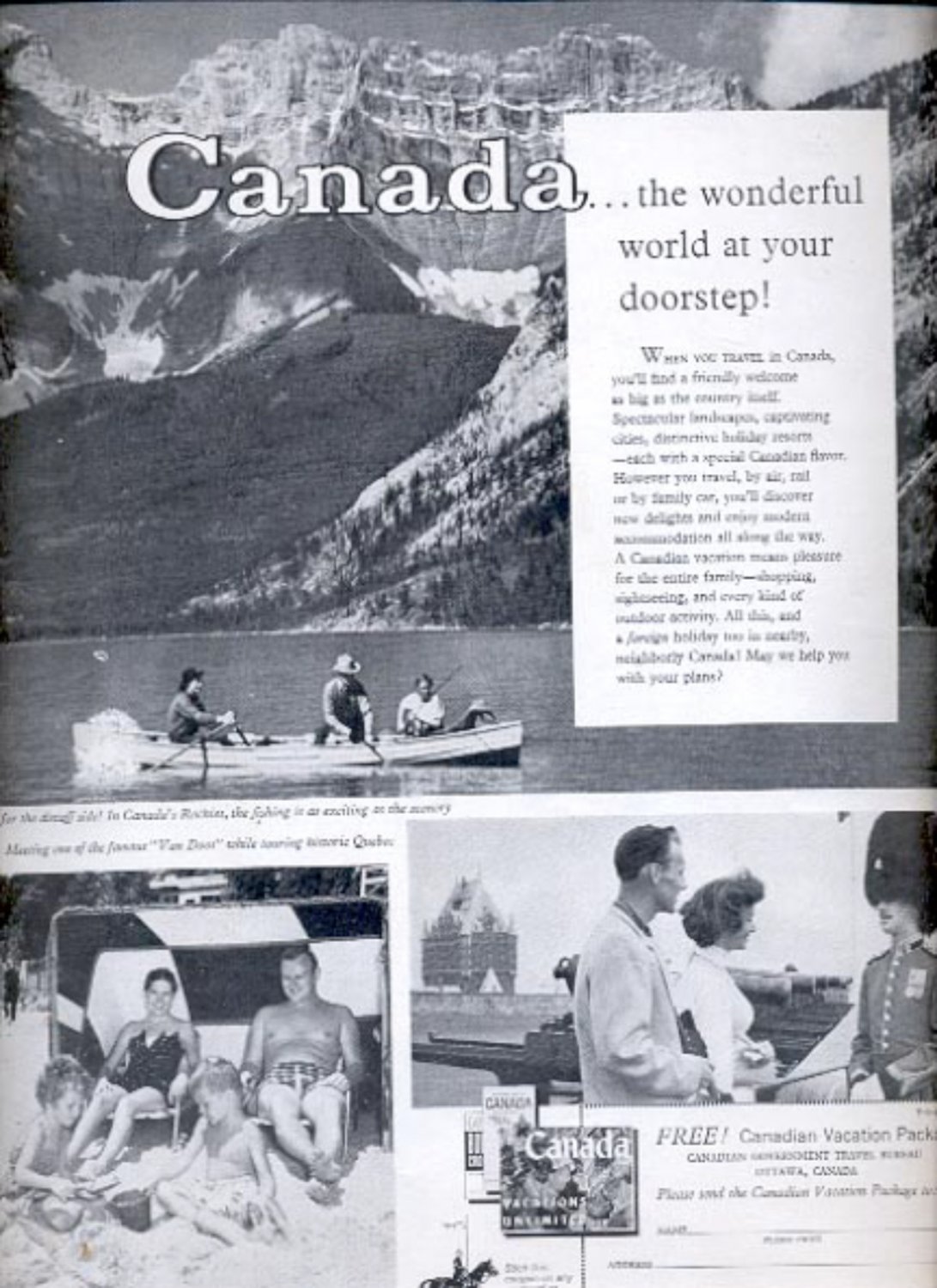 1960 Canadian Government Travel Bureau magazine ad (#5943)