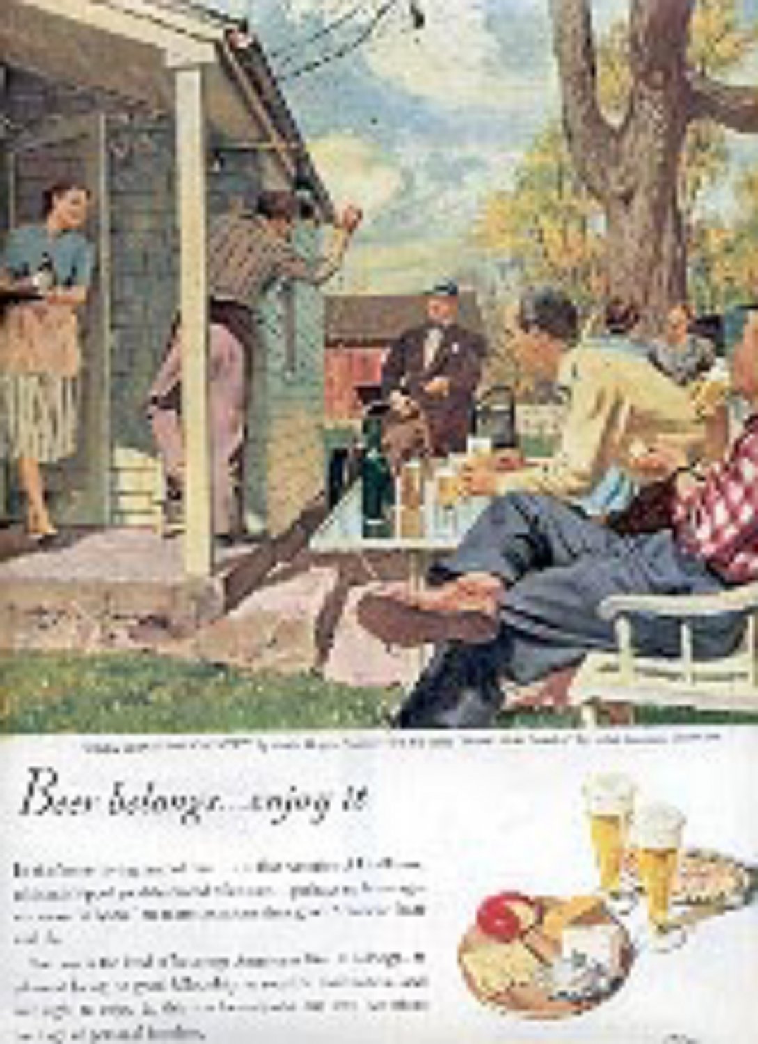 1948 Beer Belongs.. magazine ..ad (# 1605)