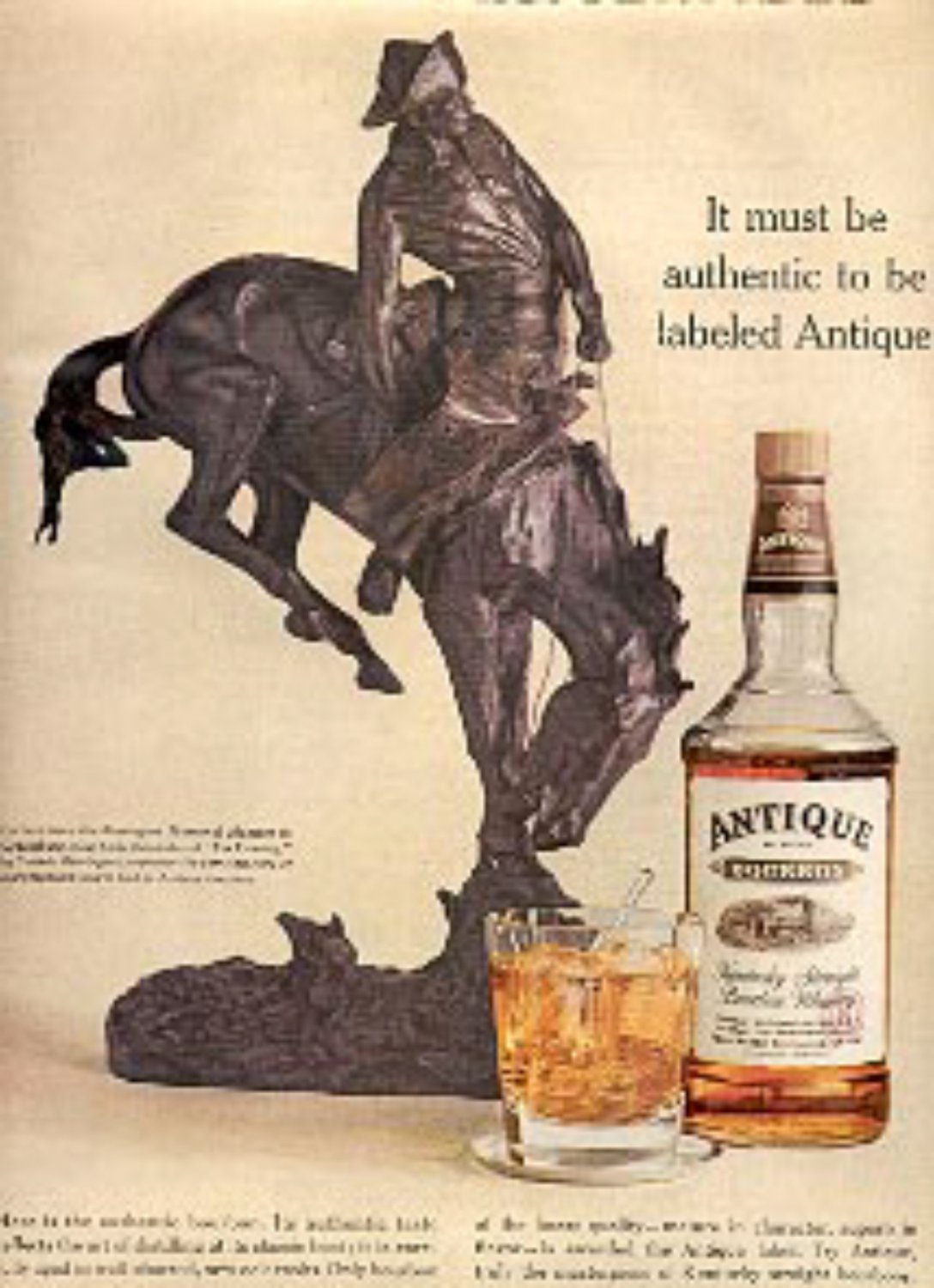 1961 Antique Kentucky Bourbon magazine ad (# 2162)