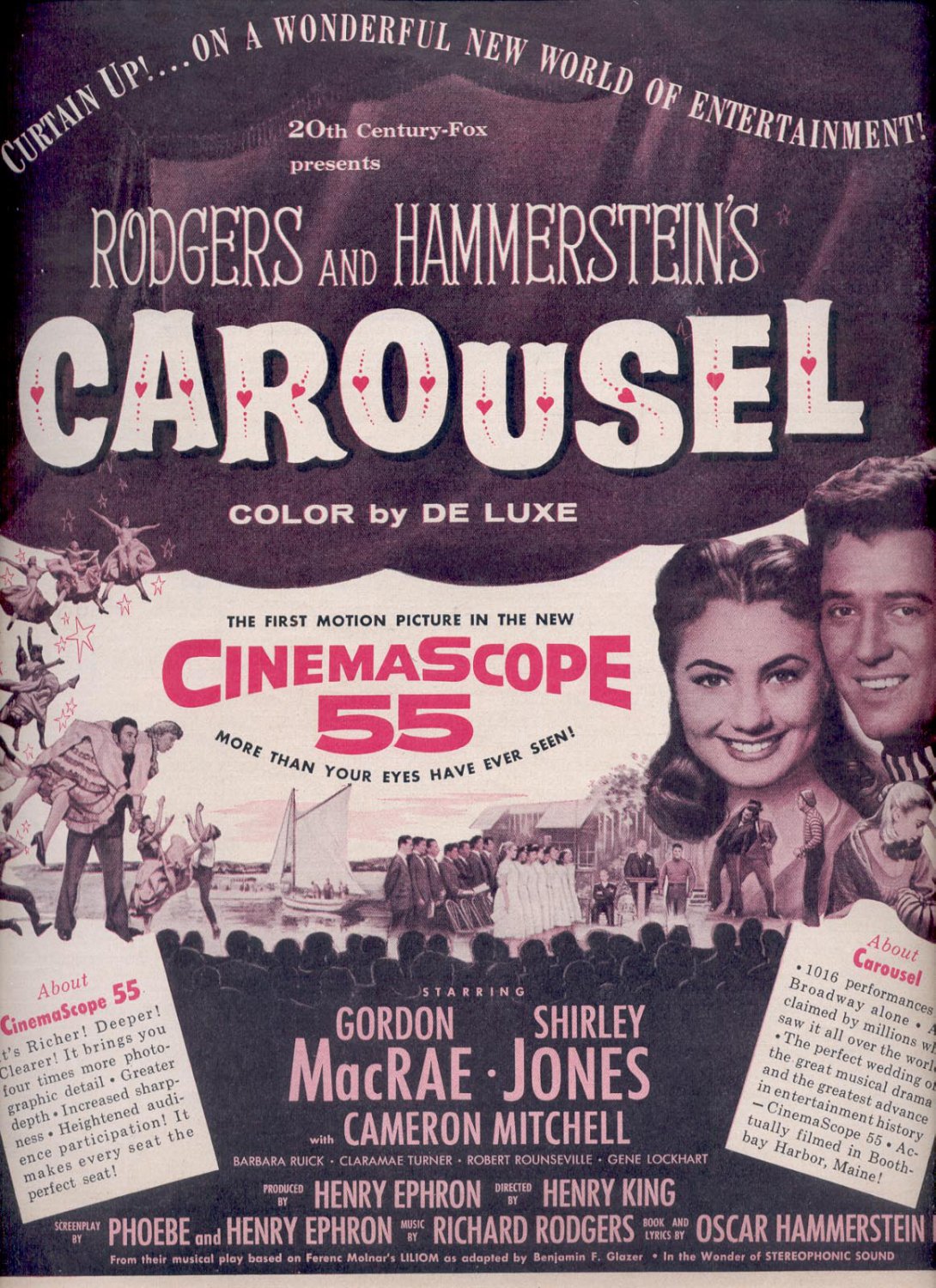 March 6, 1956 Carousel movie with Gordon MacRae , Shirley Jones ...