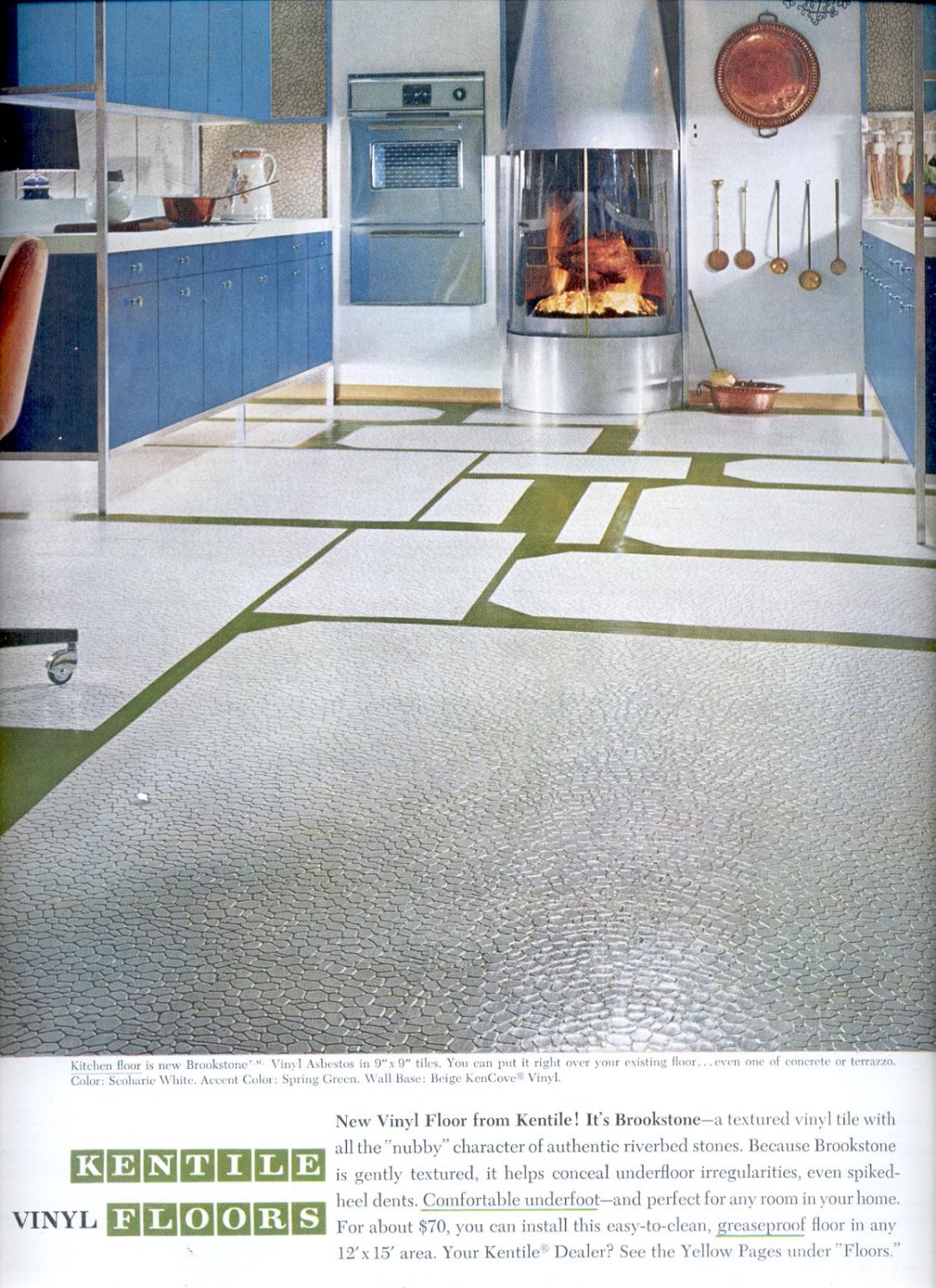 March 20, 1964 Kentile Vinyl Floors magazine ad (# 2855)