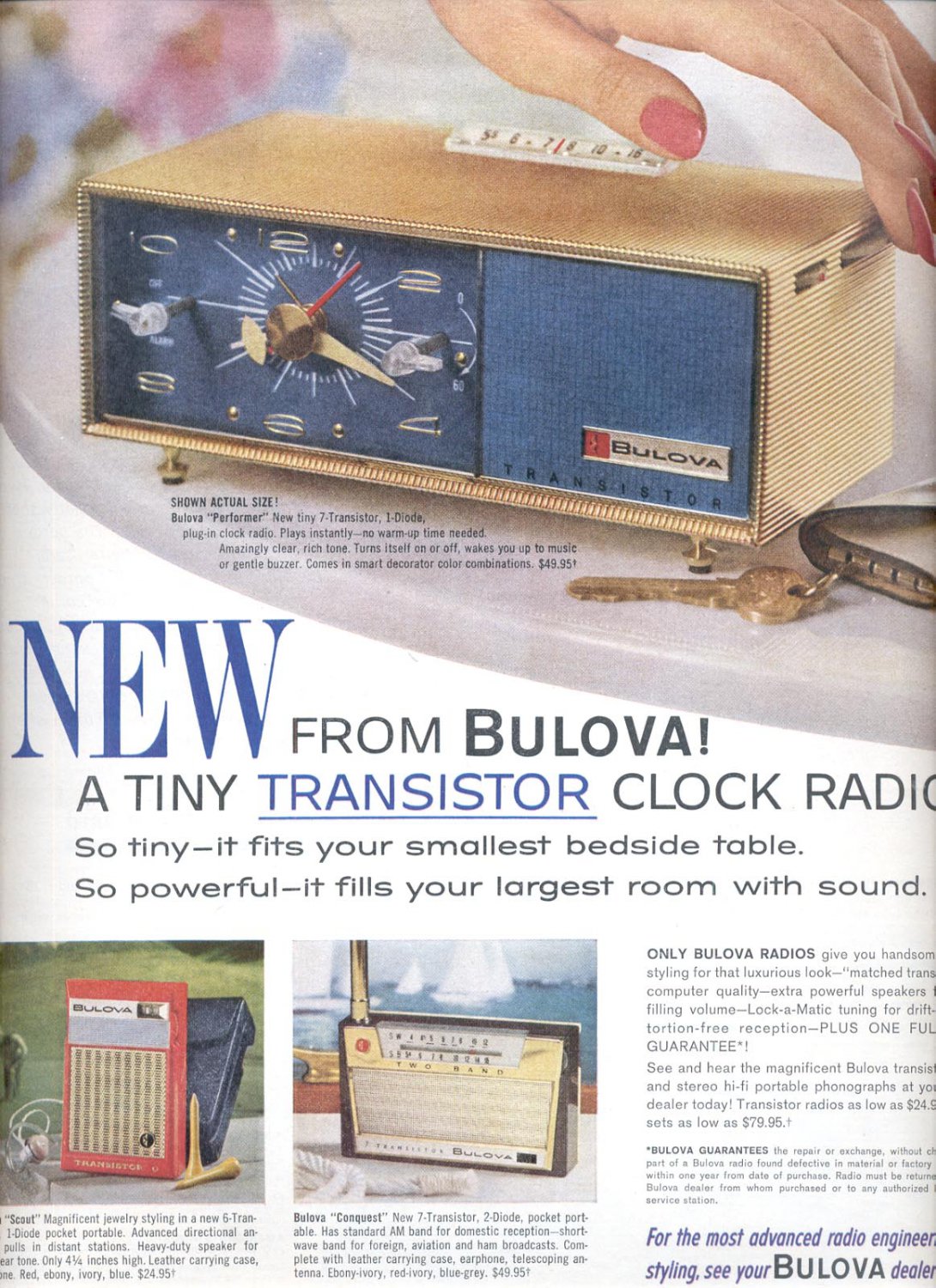 May 11, 1962 Bulova Clock Radio magazine ad (#3605)