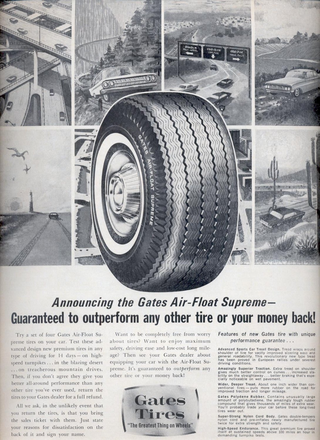 June 19, 1964 Gates Tires - magazine ad (# 3873)