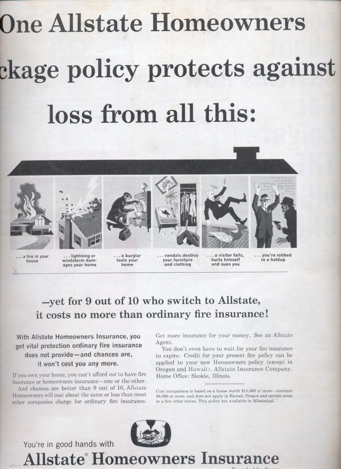 June 19, 1964 Allstate Homeowners Insurance - magazine ad (# 3875)